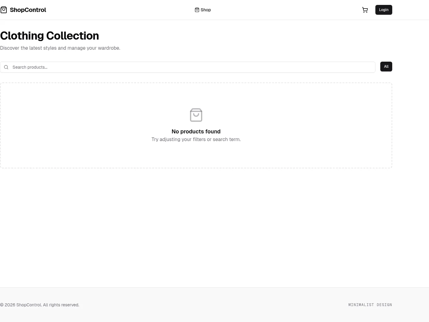 ShopControl Dashboard