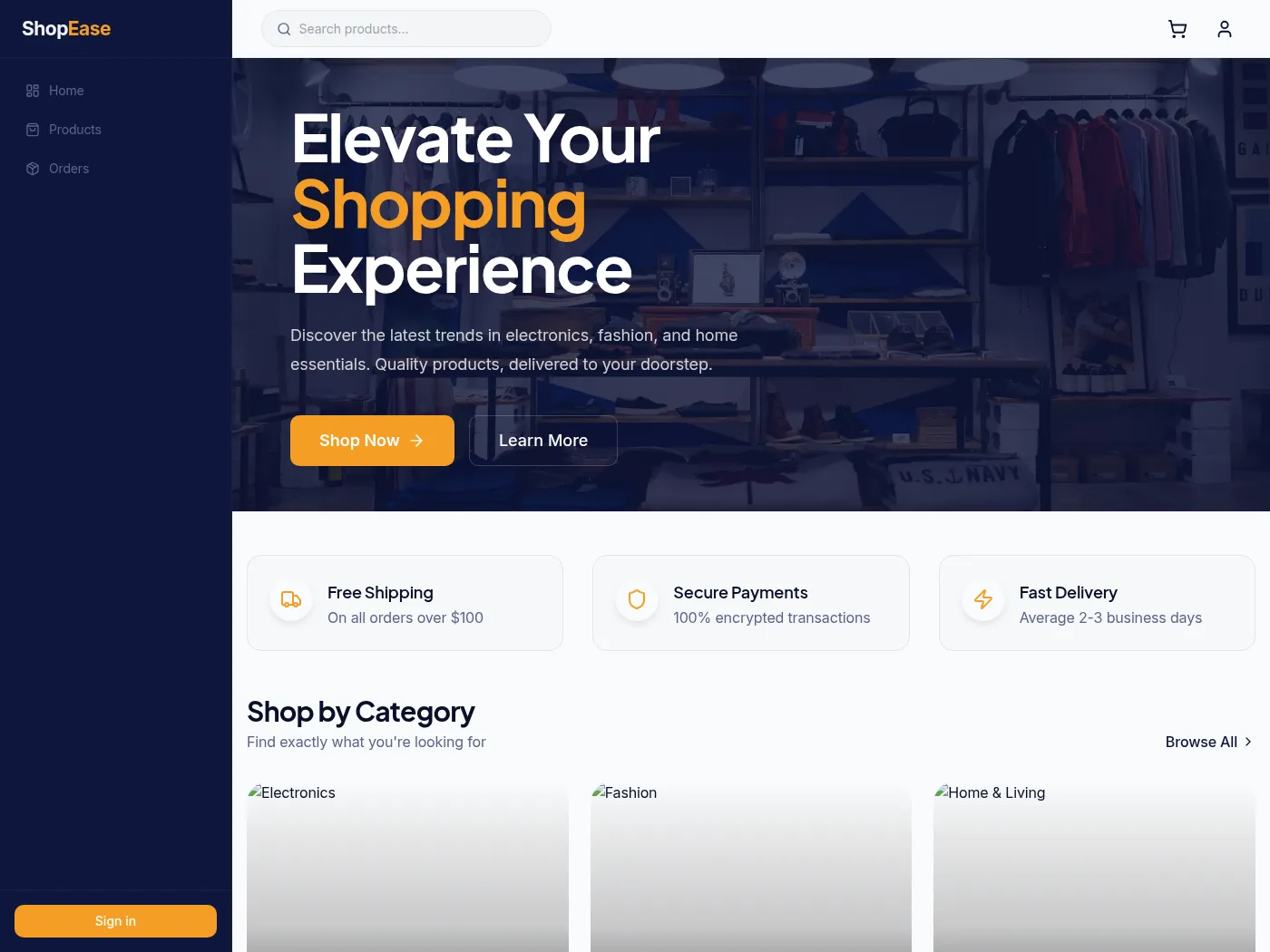ShopEase Online Store