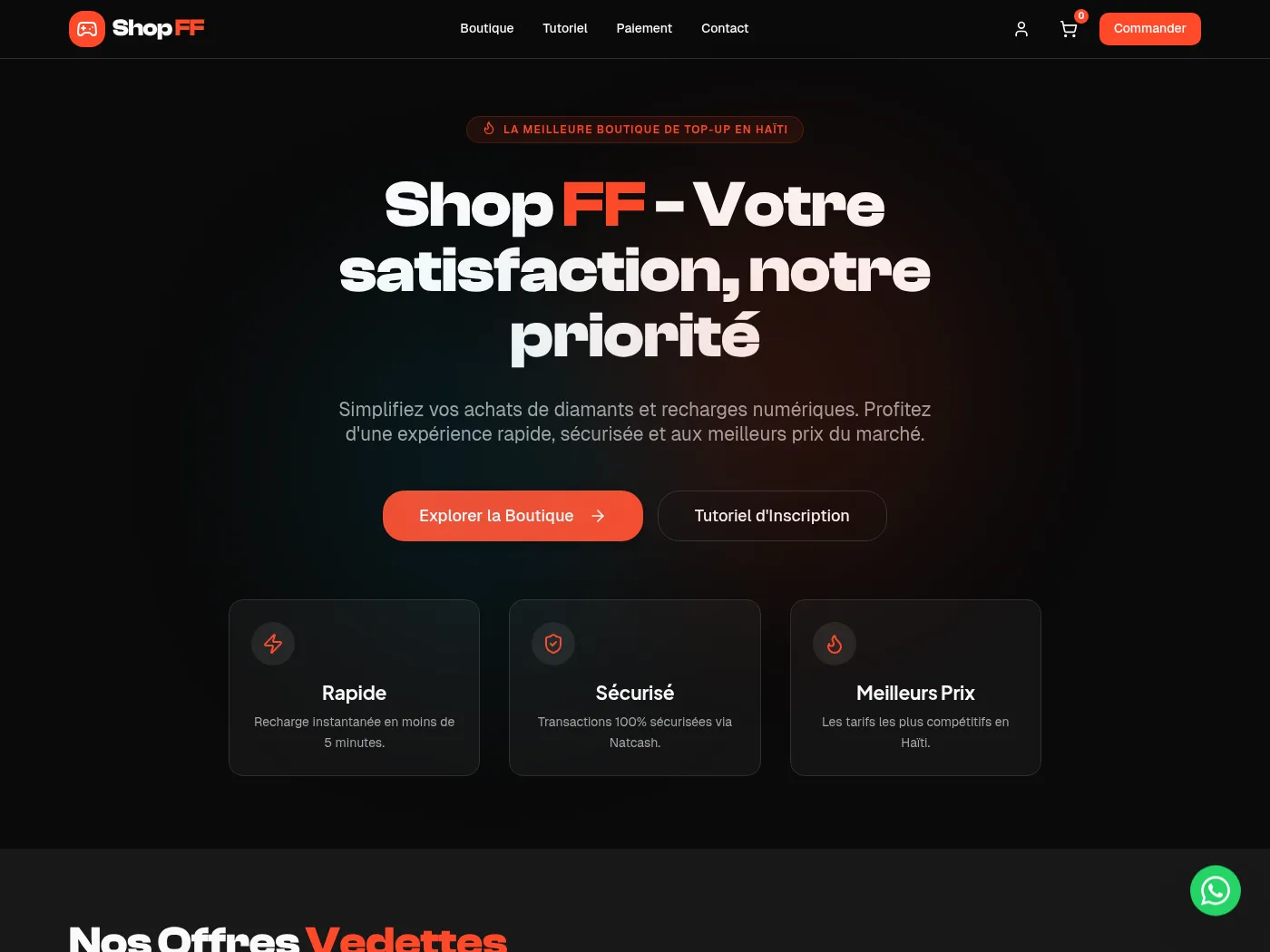 Shop FF Landing Page