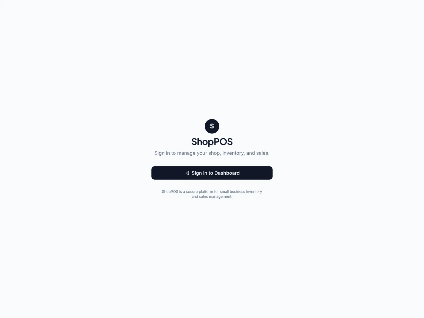 ShopPOS Web App