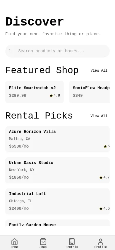 Shop & Rent Hub