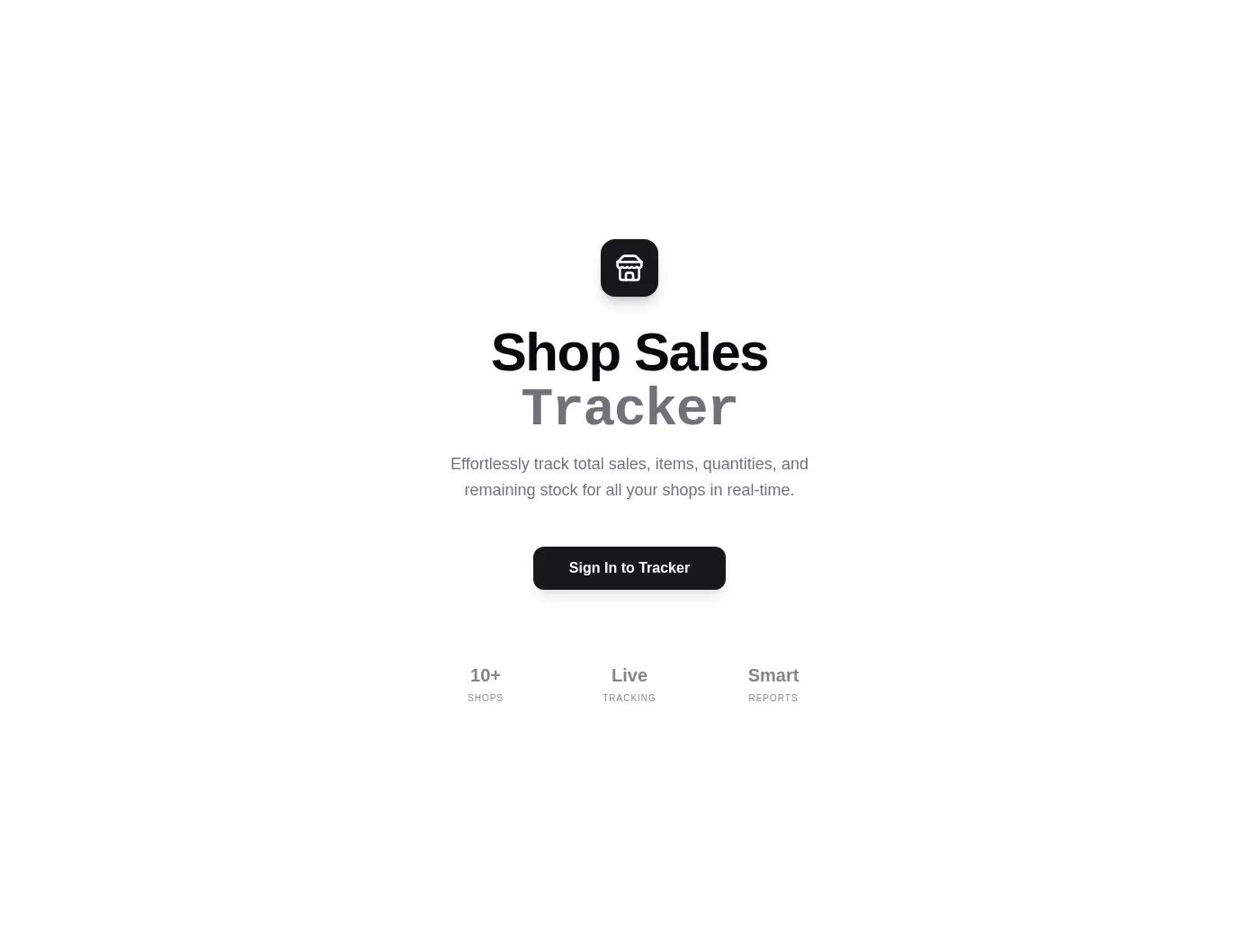 Shop Sales Tracker