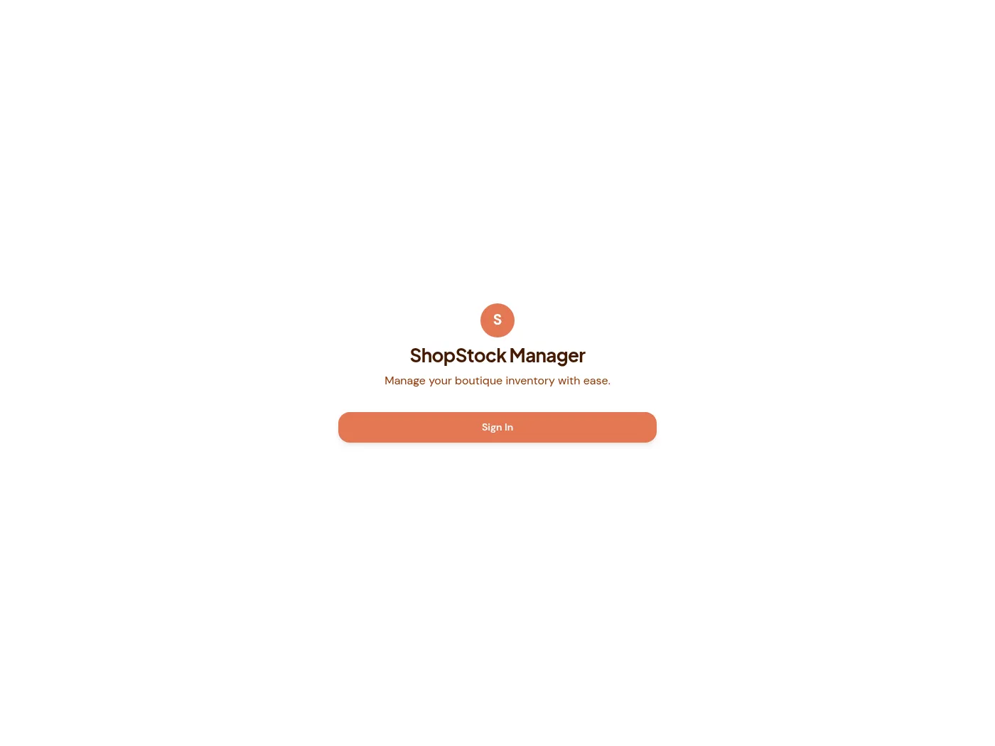 ShopStock Manager