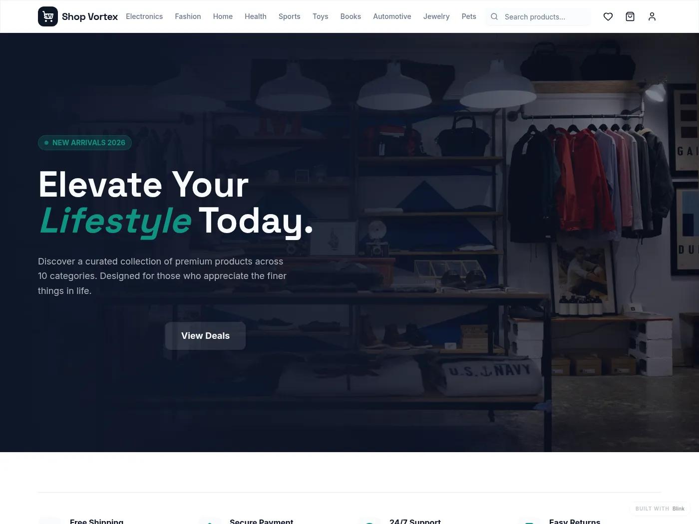 Shop Vortex E-Commerce