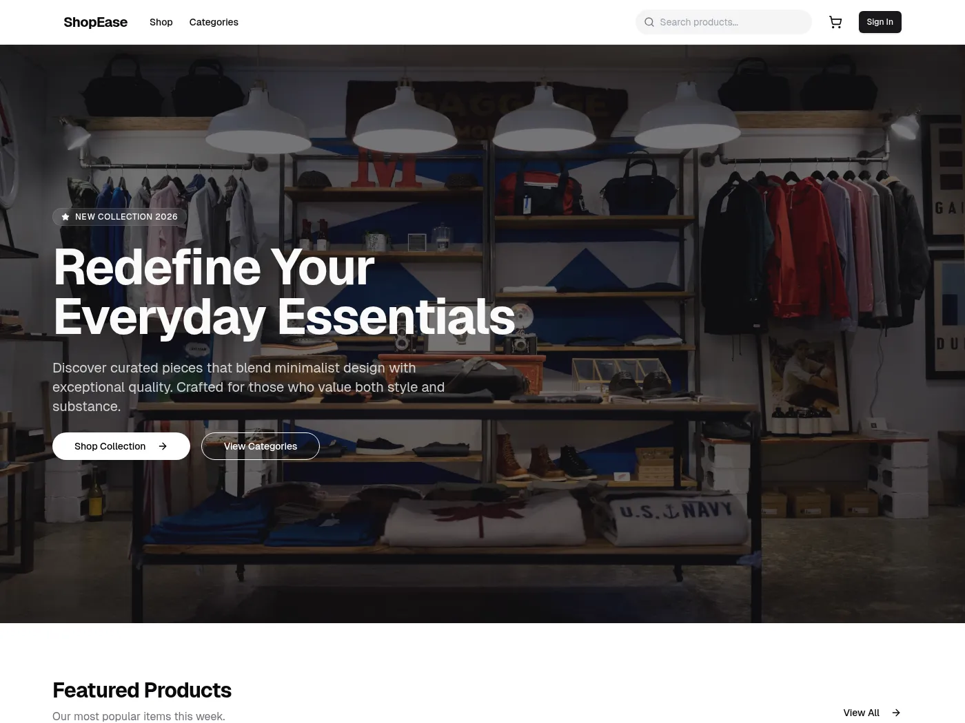 ShopEase Website