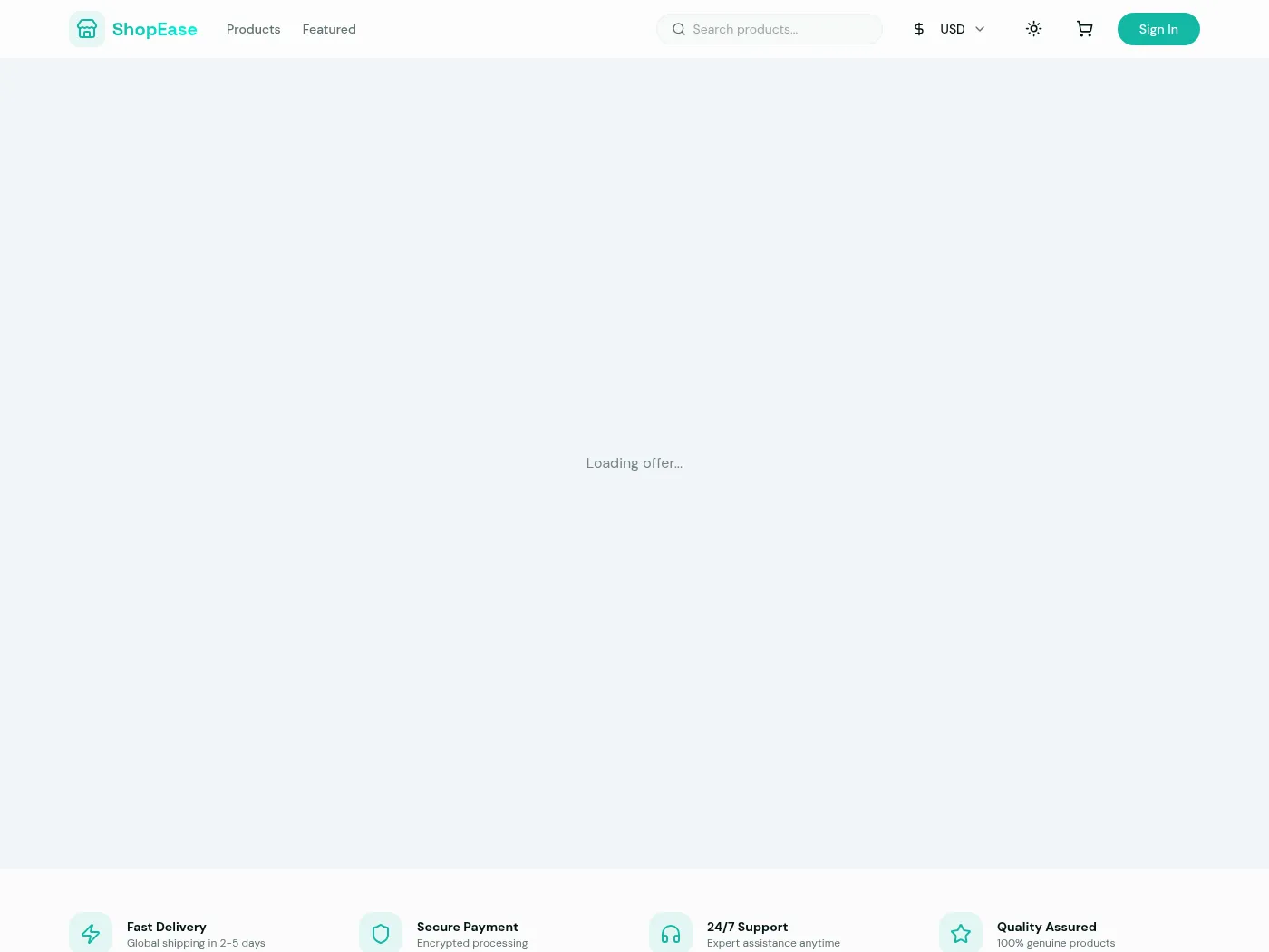 ShopEase Commerce Platform