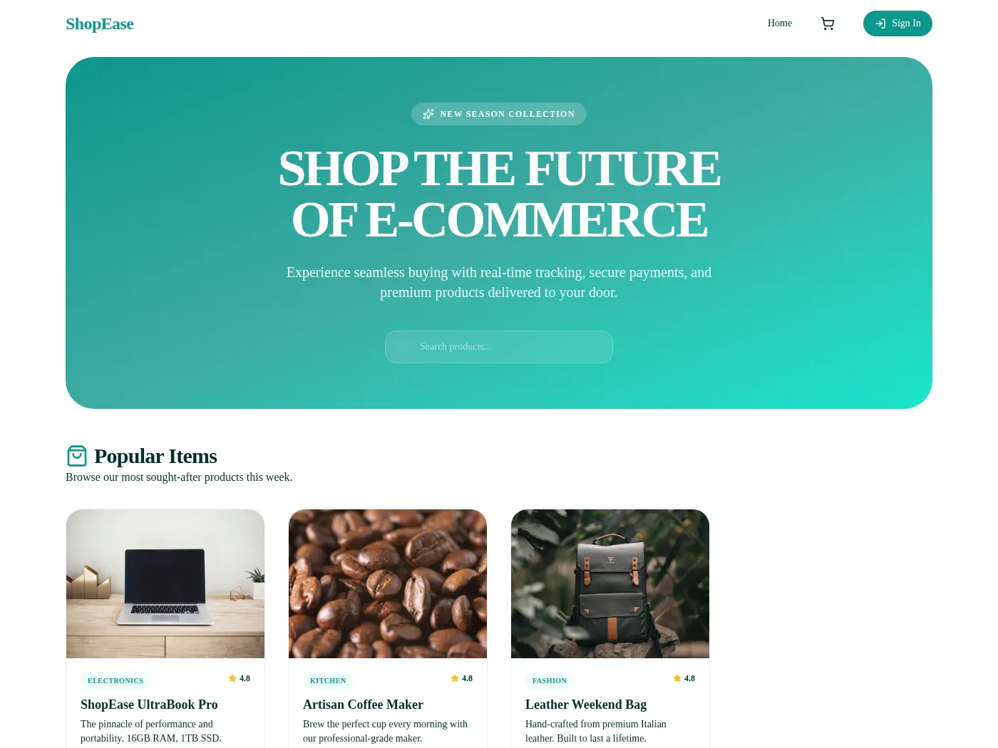 ShopEase Online Store