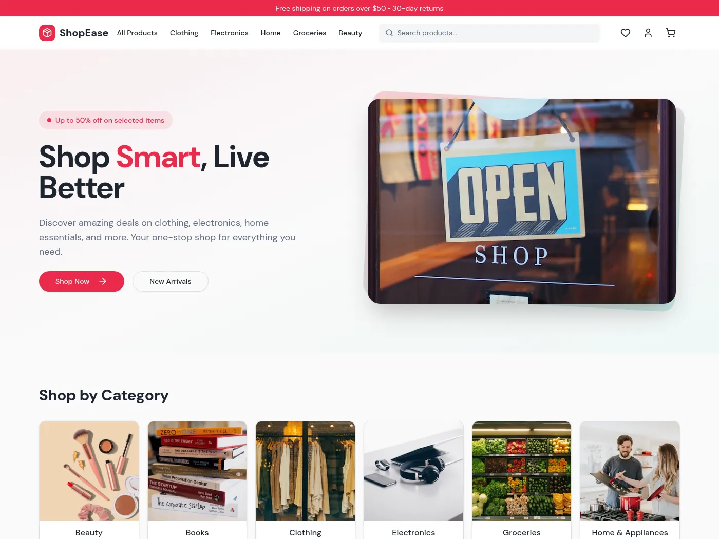 ShopEase Web & Mobile