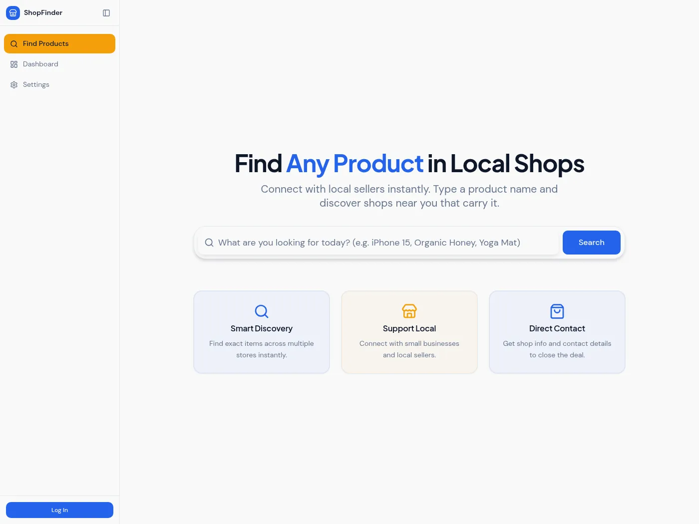 ShopFinder Hub
