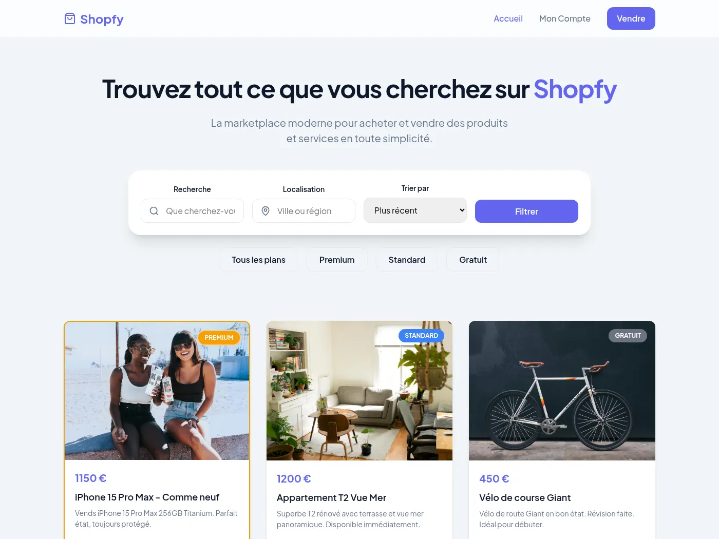 Shopfy Modern Marketplace