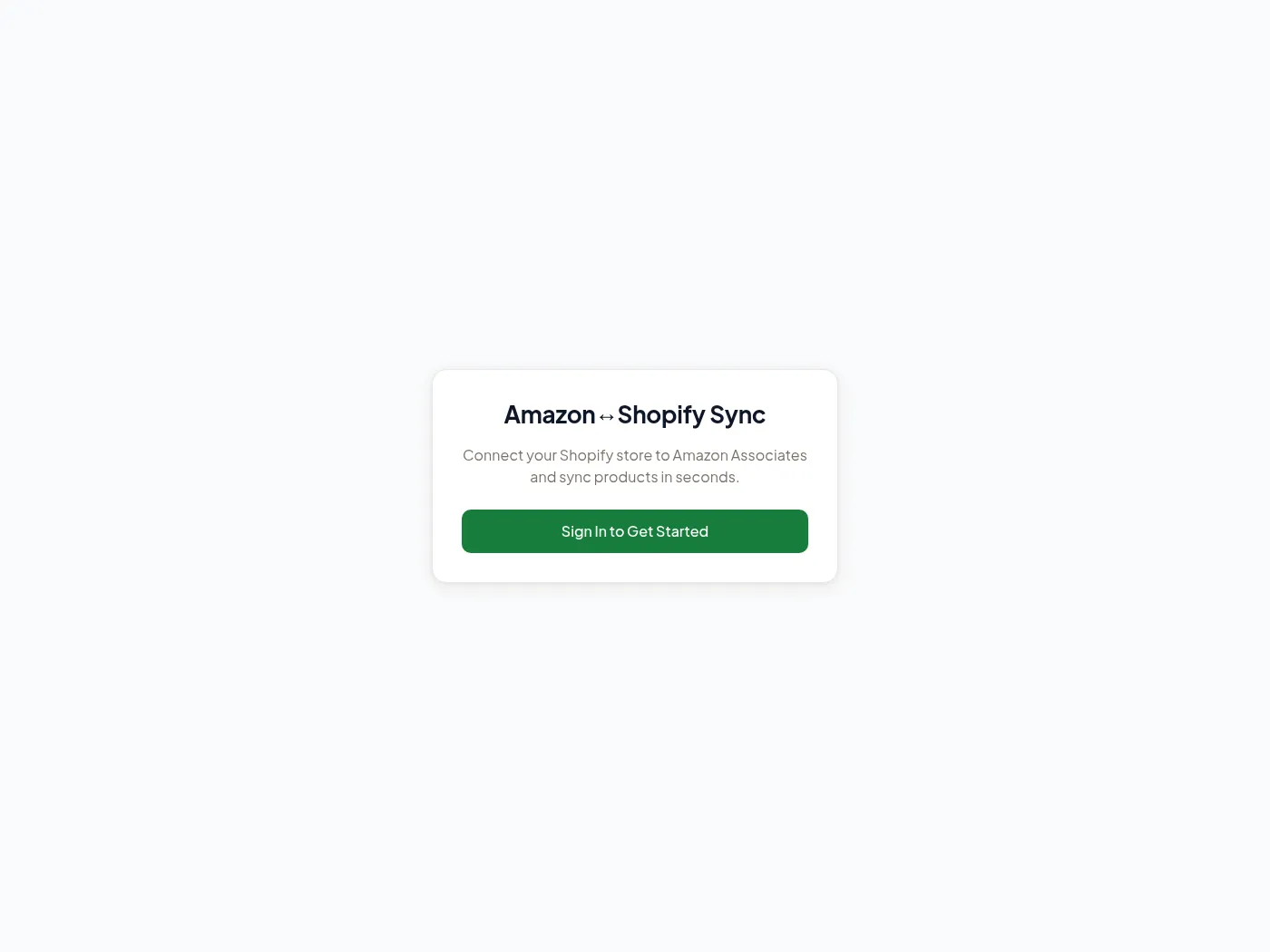 Shopify Amazon Sync