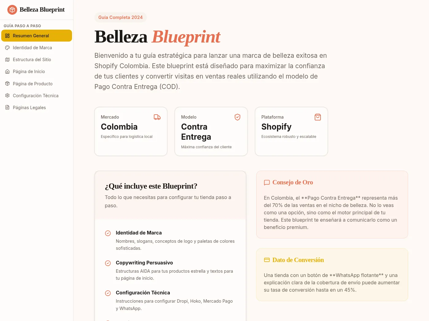Marca Belleza Shopify Blueprint