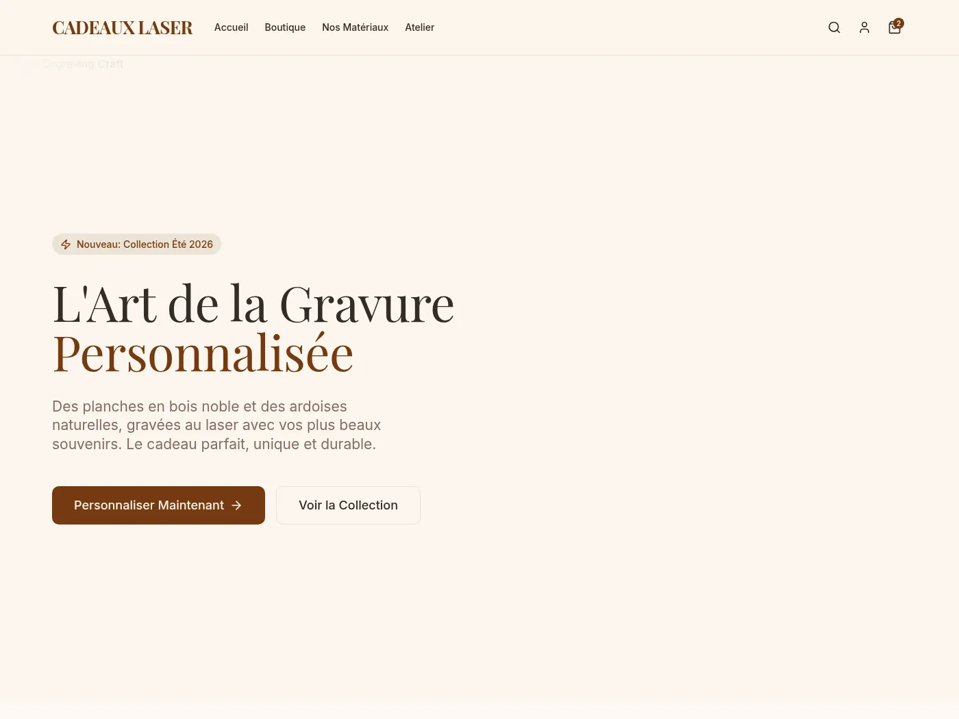 Cadeaux Laser Boutique Theme