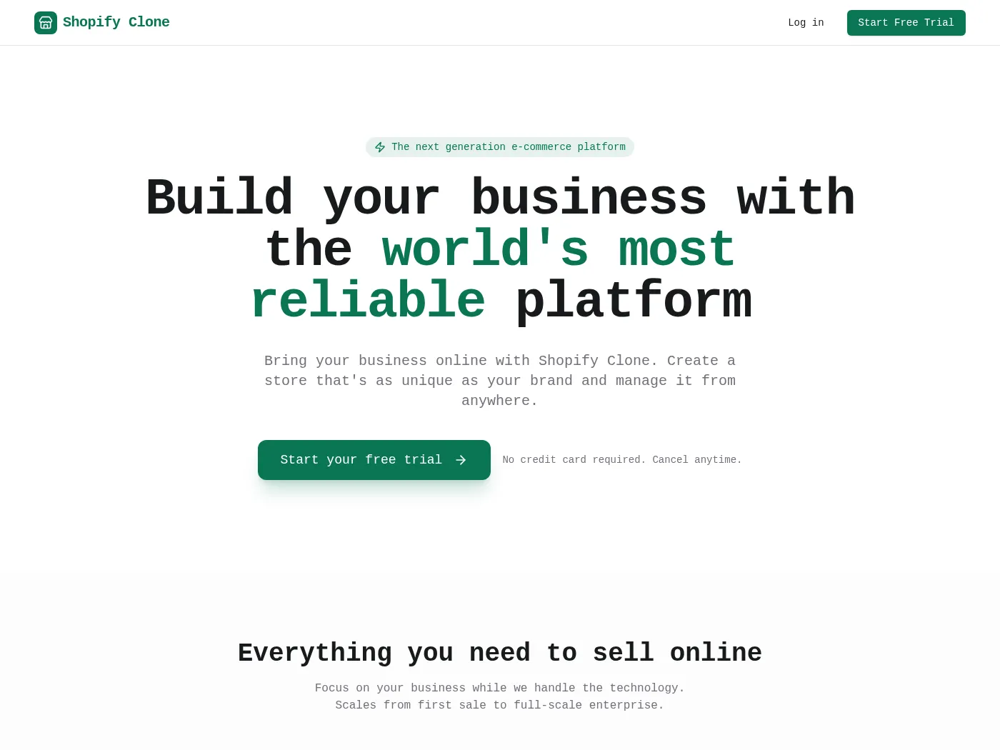 Shopify Platform Clone