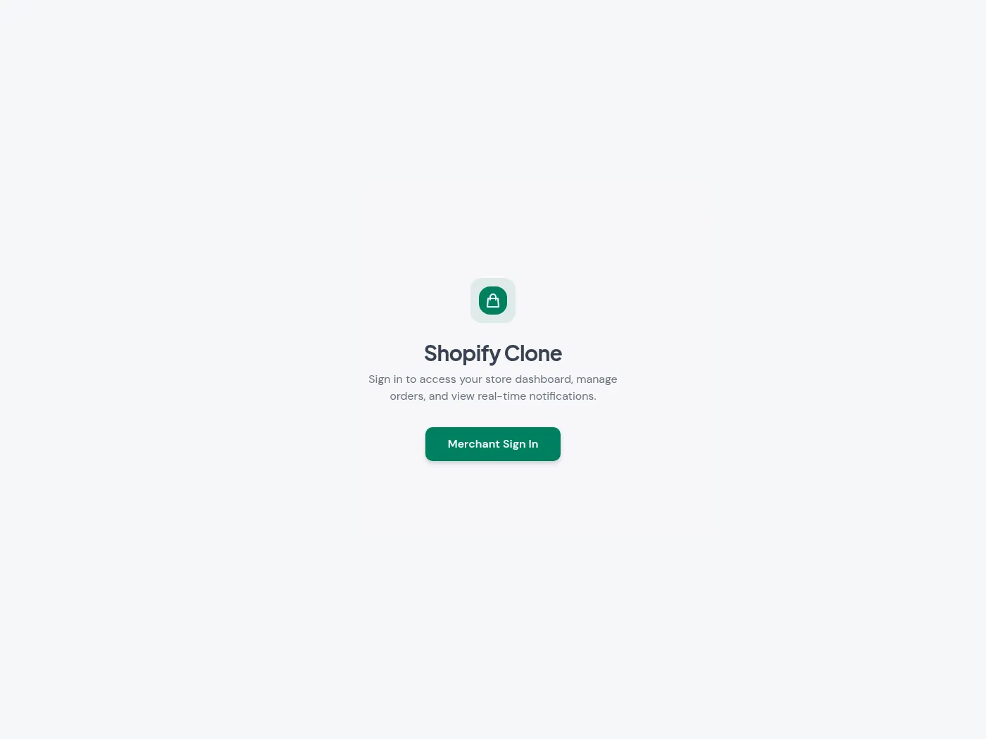 Shopify Clone Dashboard
