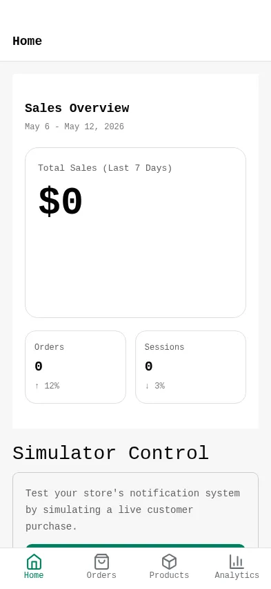 Shopify Demo Simulator