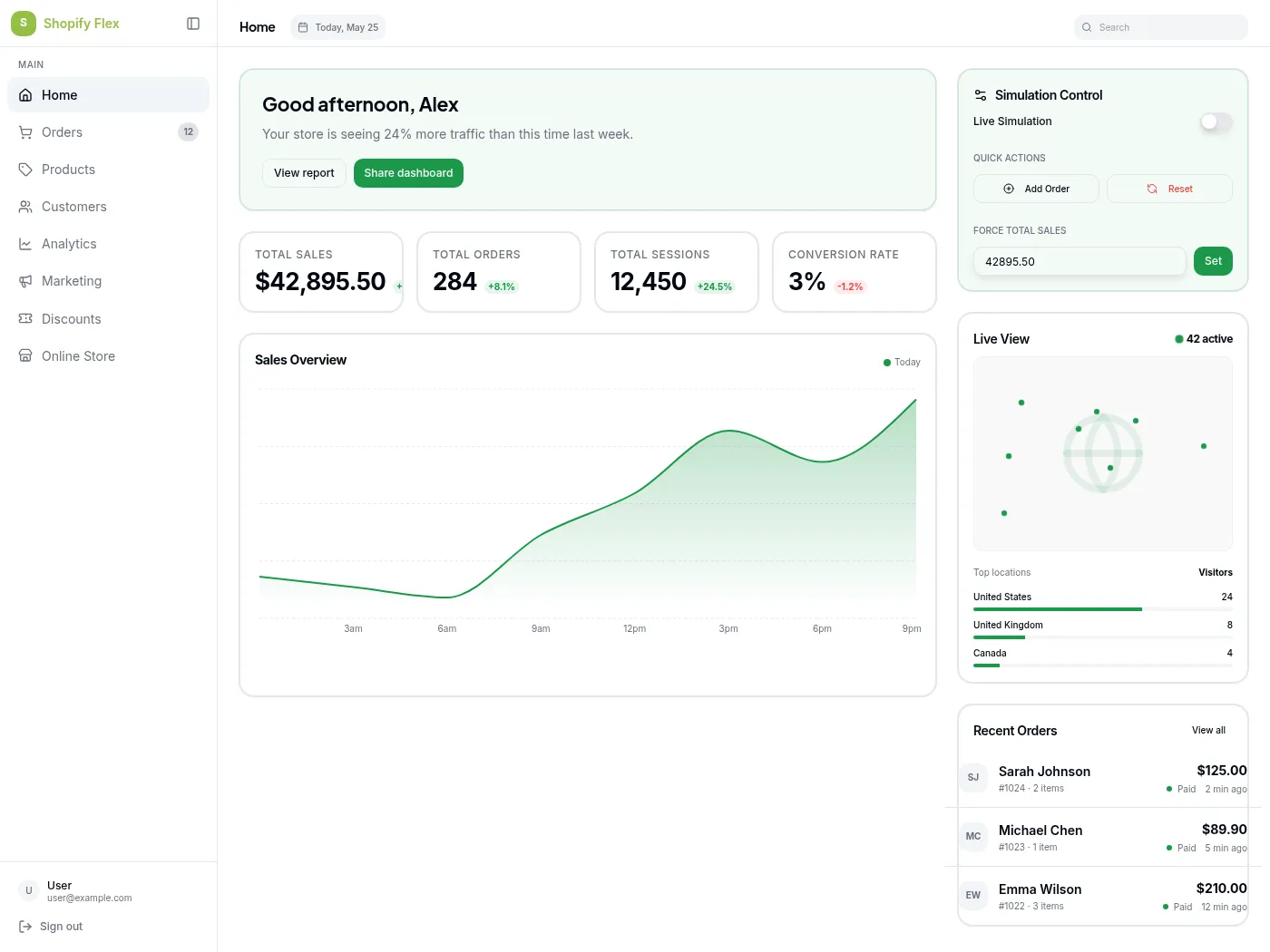 Shopify Flex Dash
