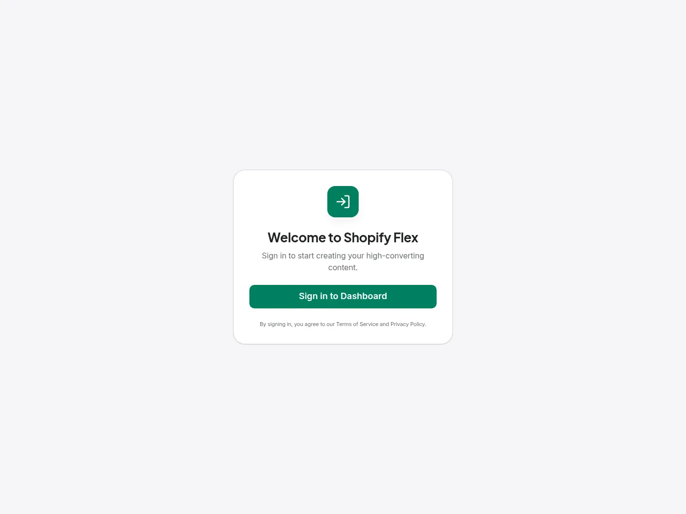 Shopify Flex Dashboard