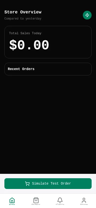 FakeShopify Mobile Dashboard