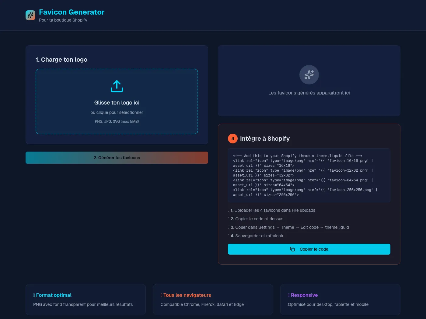 Shopify Favicon Generator