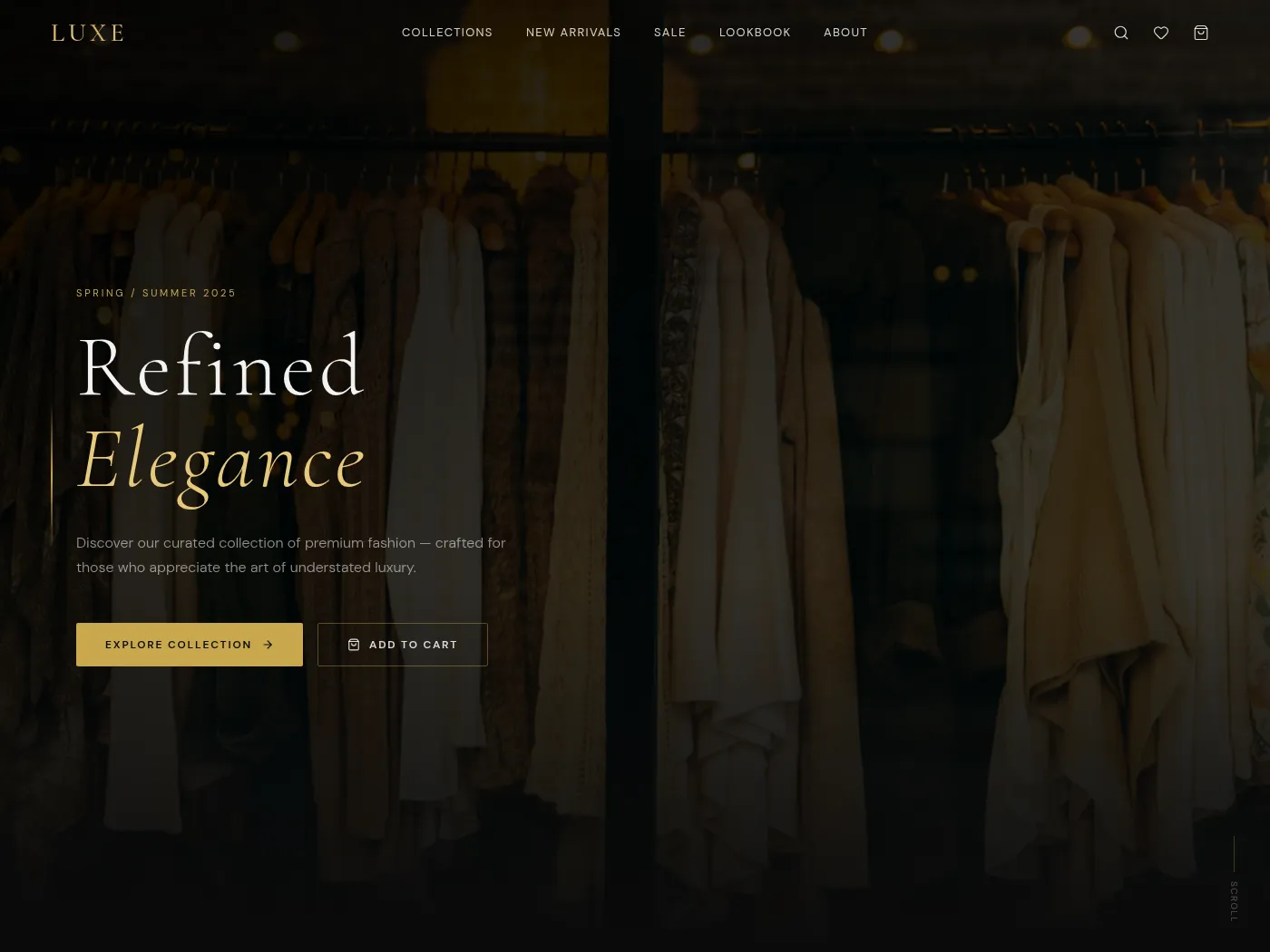 Shopify Luxe Header