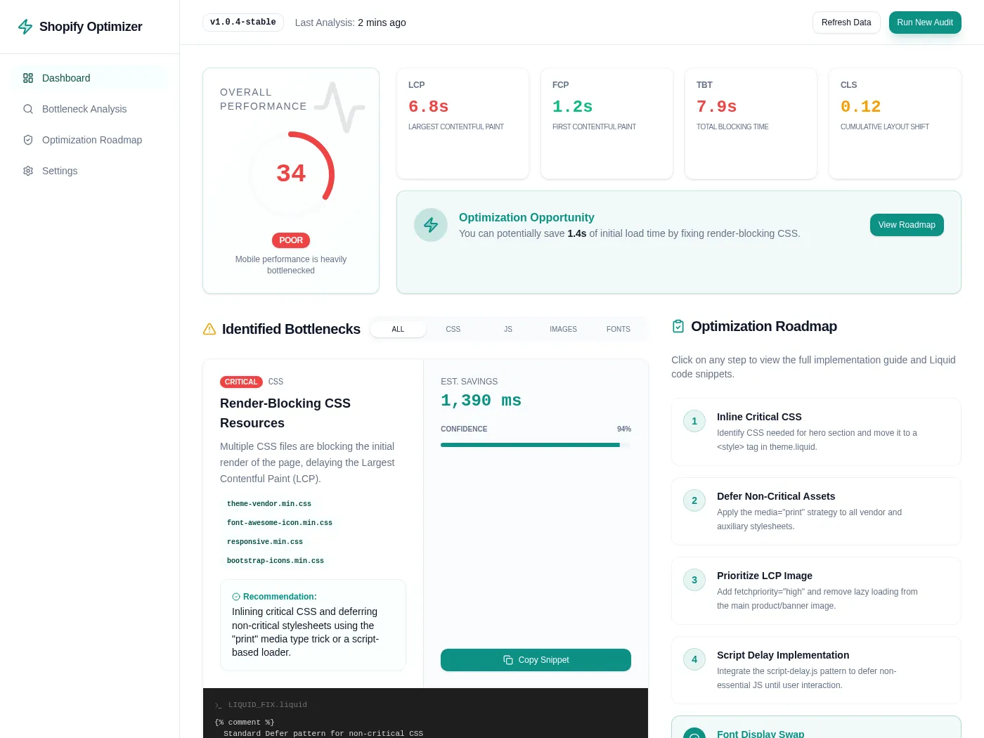Shopify LCP & Performance Optimization Advisor for ema-24.com