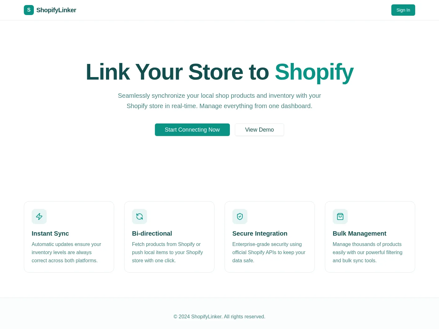 Shopify Store Connector