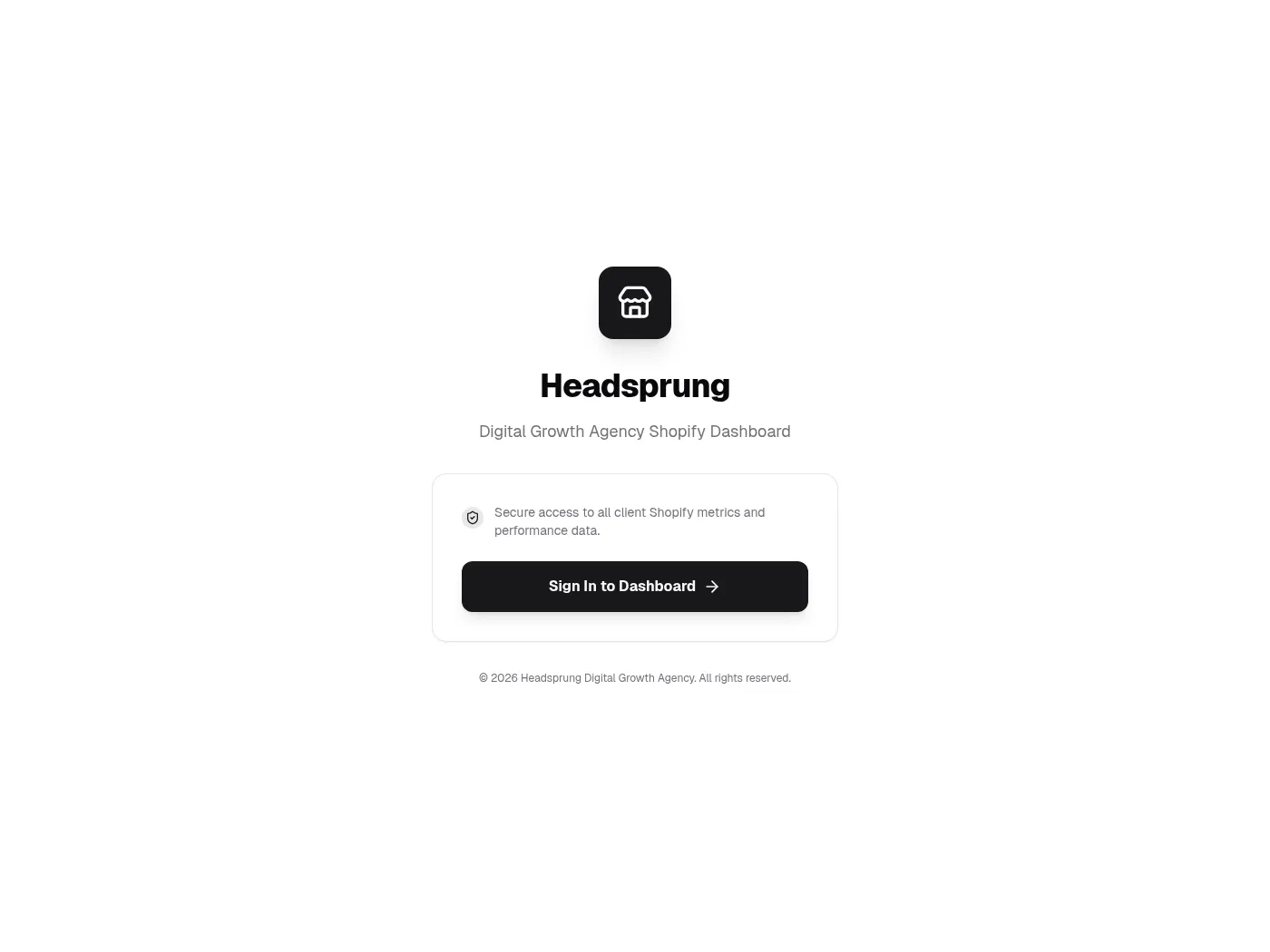 Headsprung Shopify Dashboard