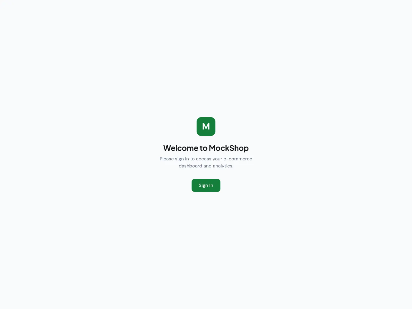 MockShop Dashboard