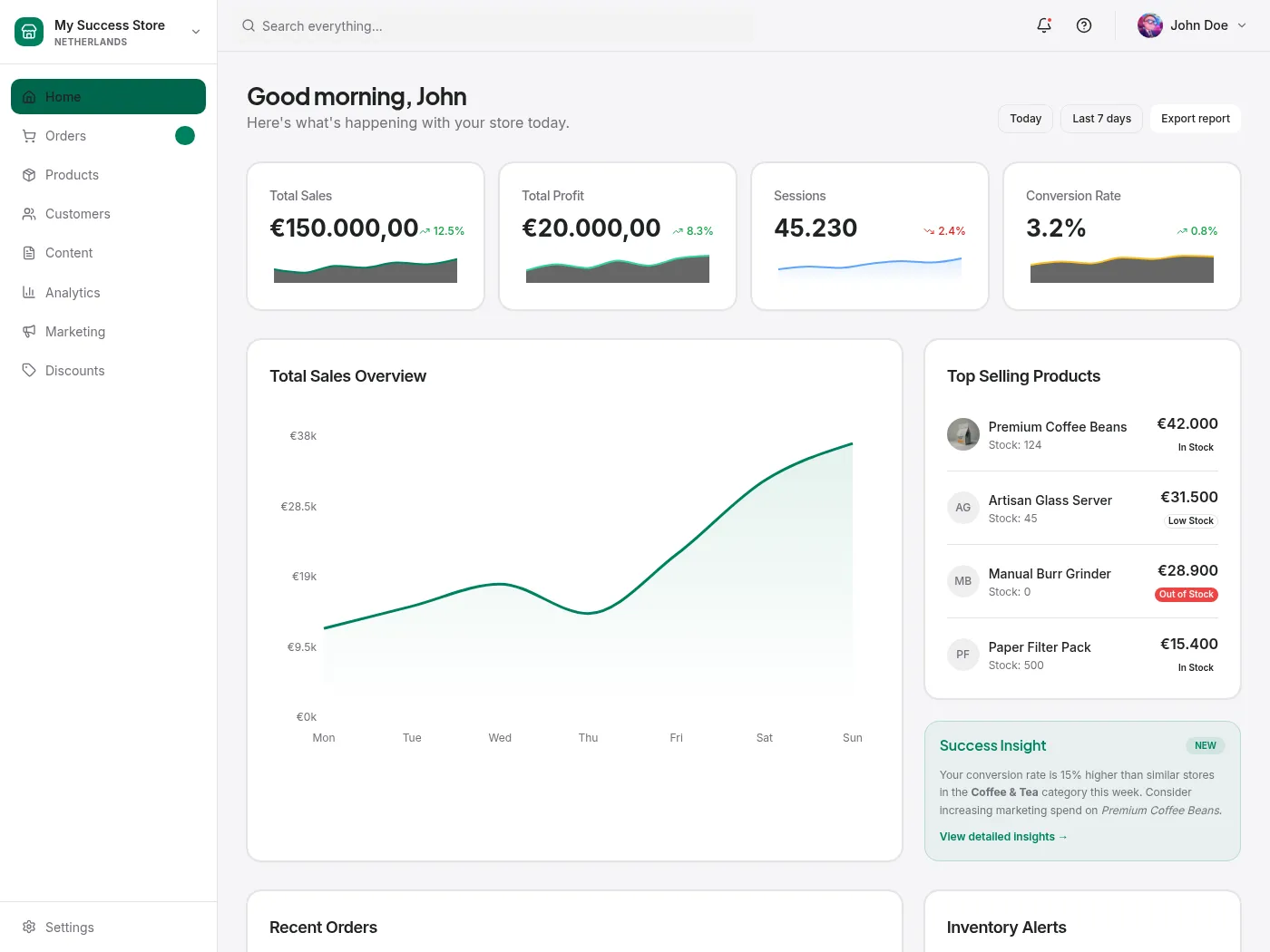 Fake Shopify Success Page
