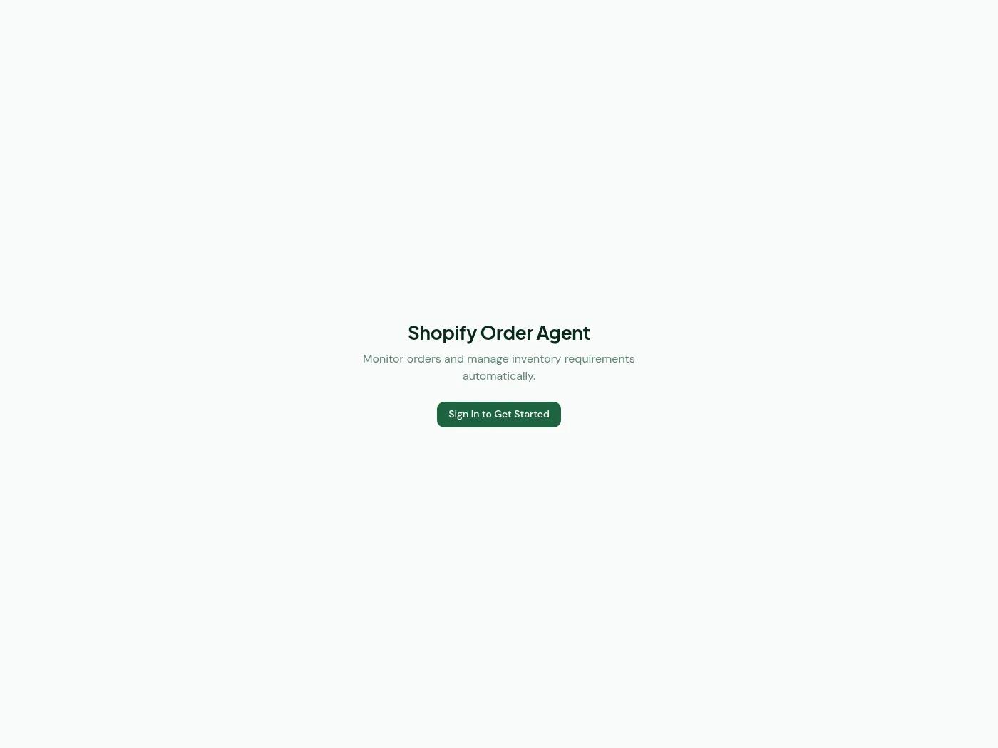 Shopify Order Agent