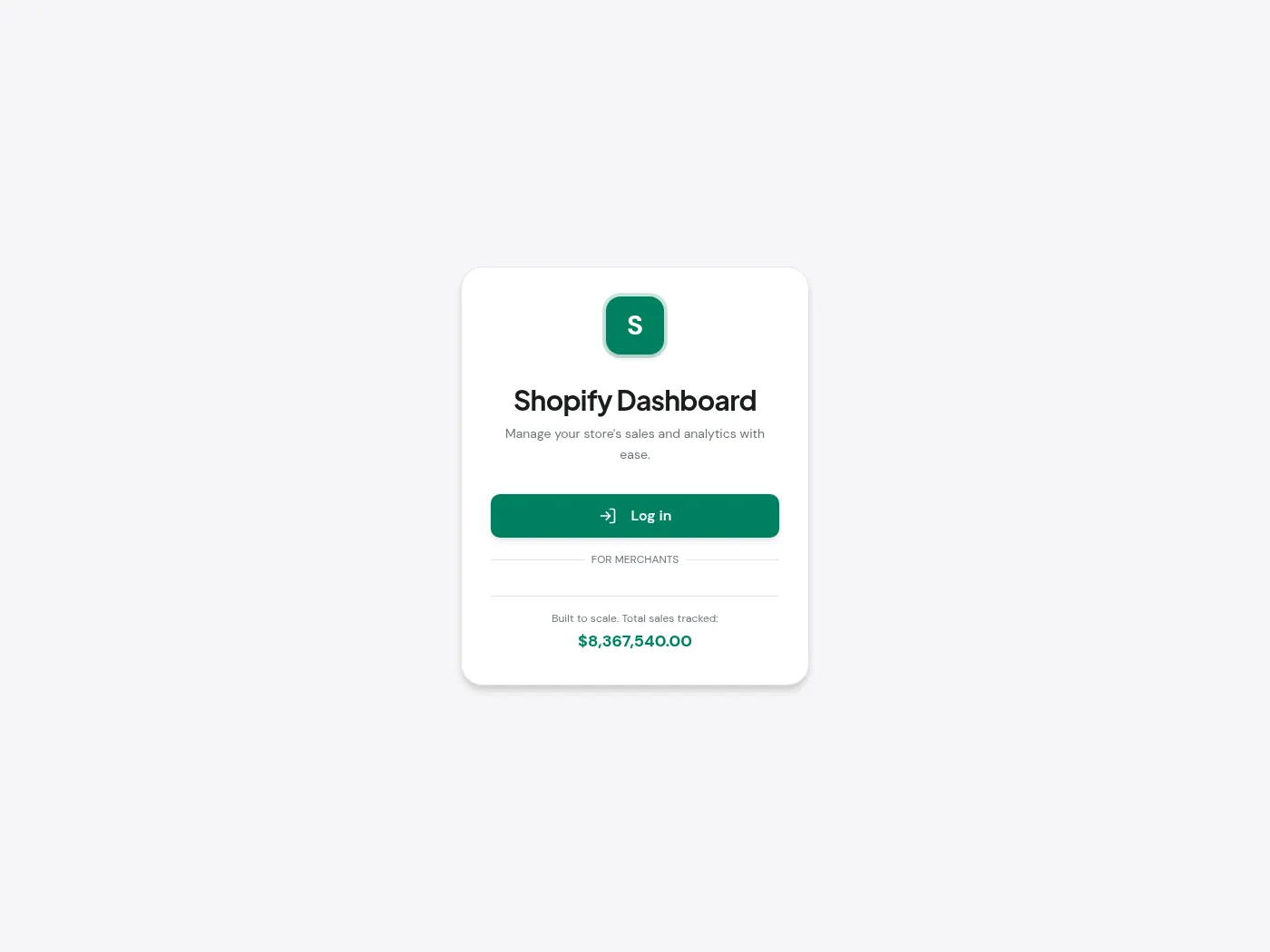 Shopify Sales Dashboard
