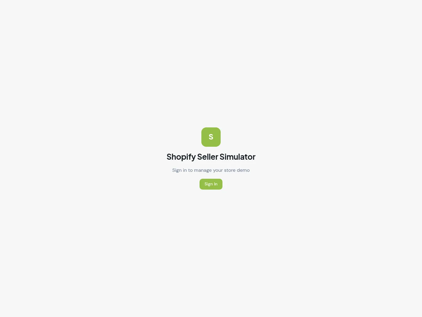 Shopify Seller Simulator
