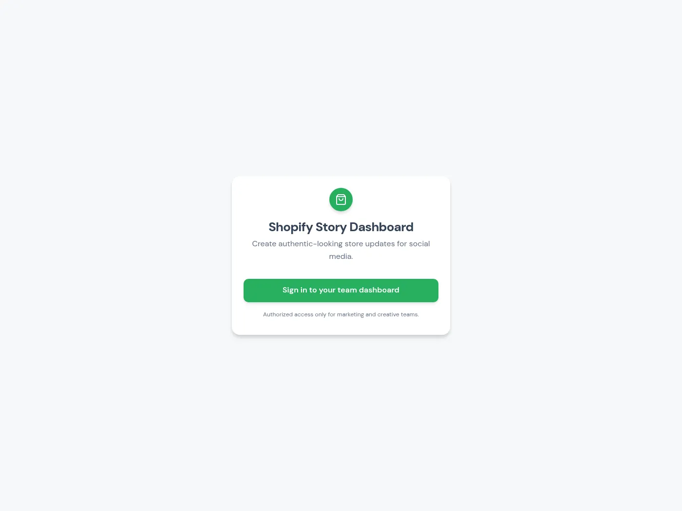Shopify Story Dashboard
