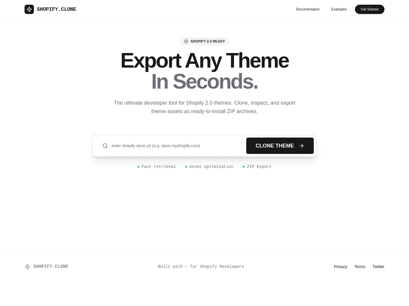 Shopify Theme Cloner