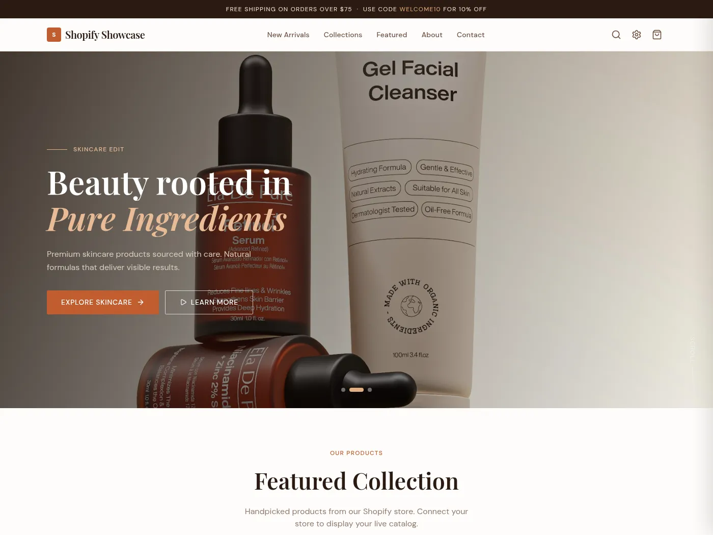 Shopify Showcase Site