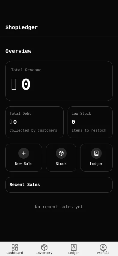 ShopLedger Mobile