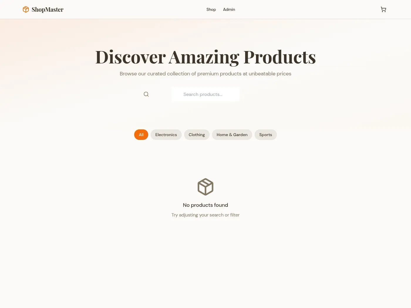 ShopMaster Web Store