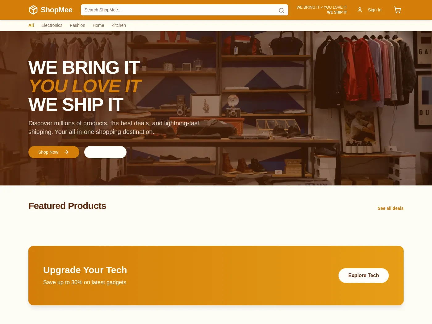 ShopMee E-Commerce Platform