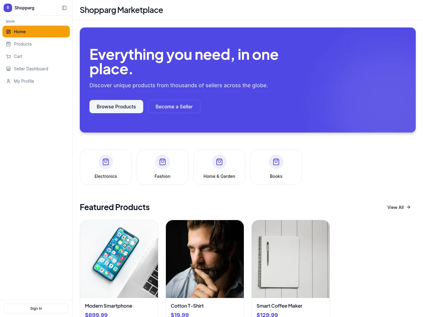 Shopparg Marketplace