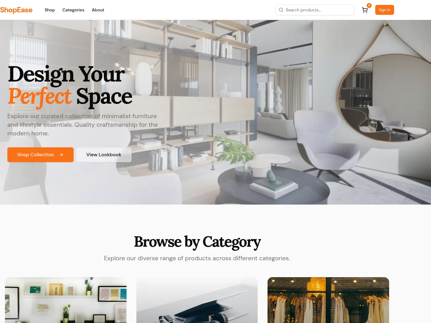 ShopEase Webpage