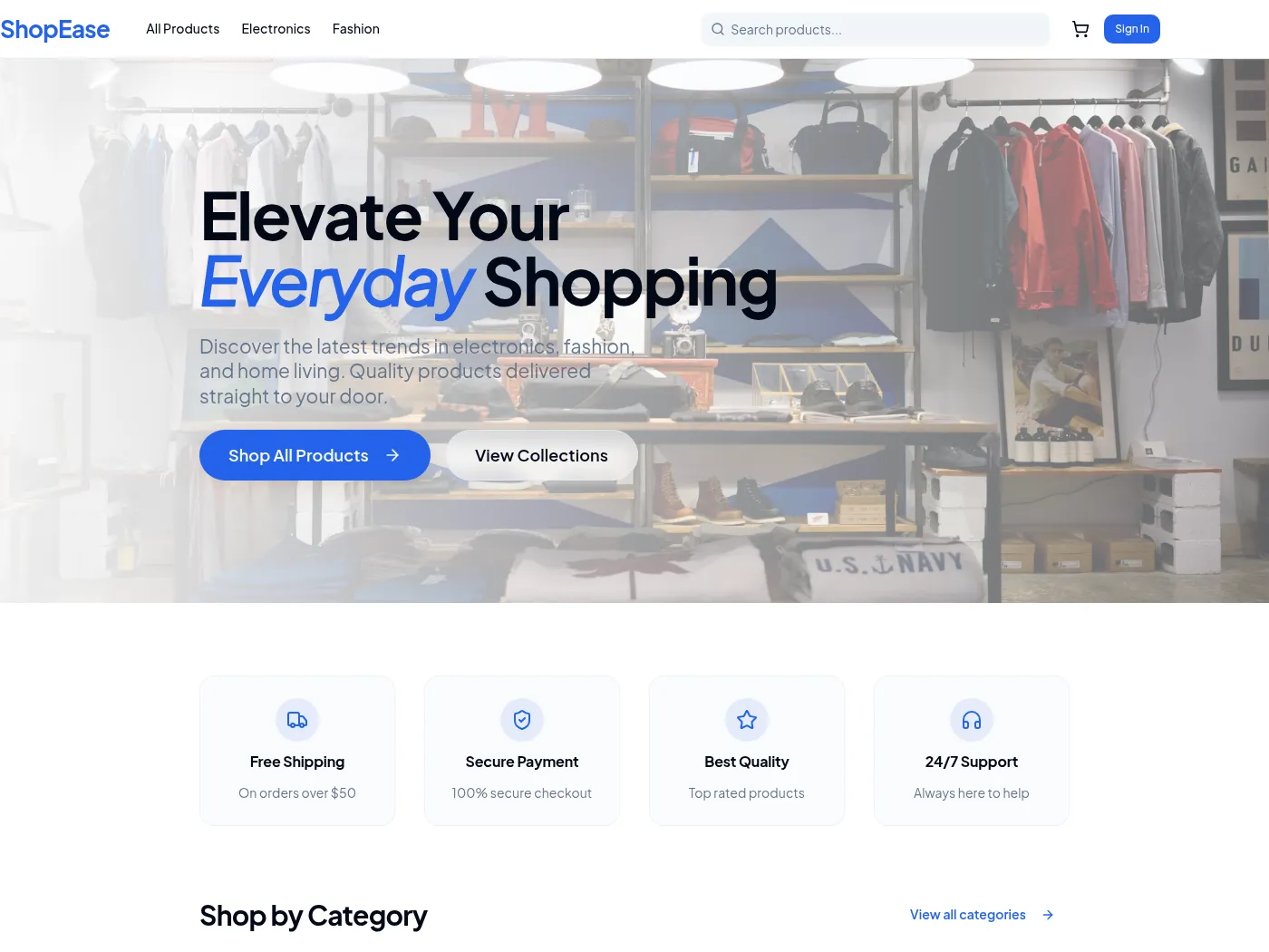 ShopEase Website