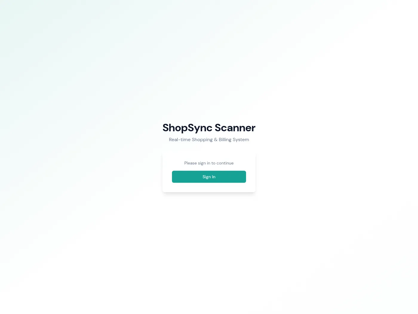 ShopSync Scanner App
