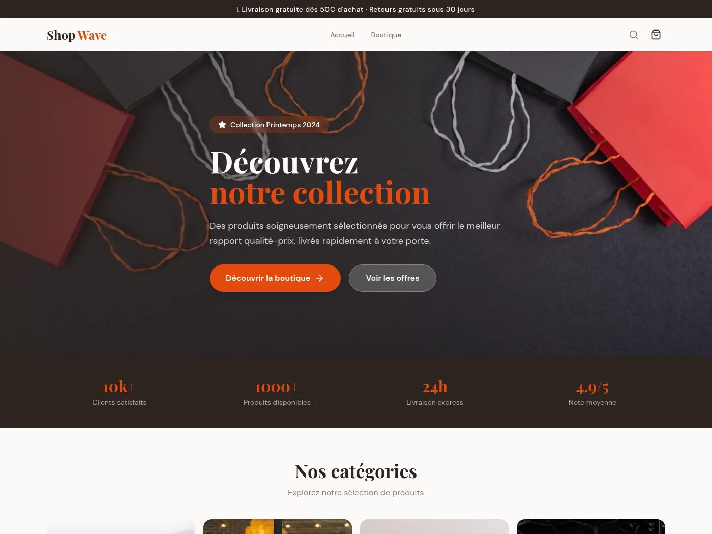 ShopWave Online Store
