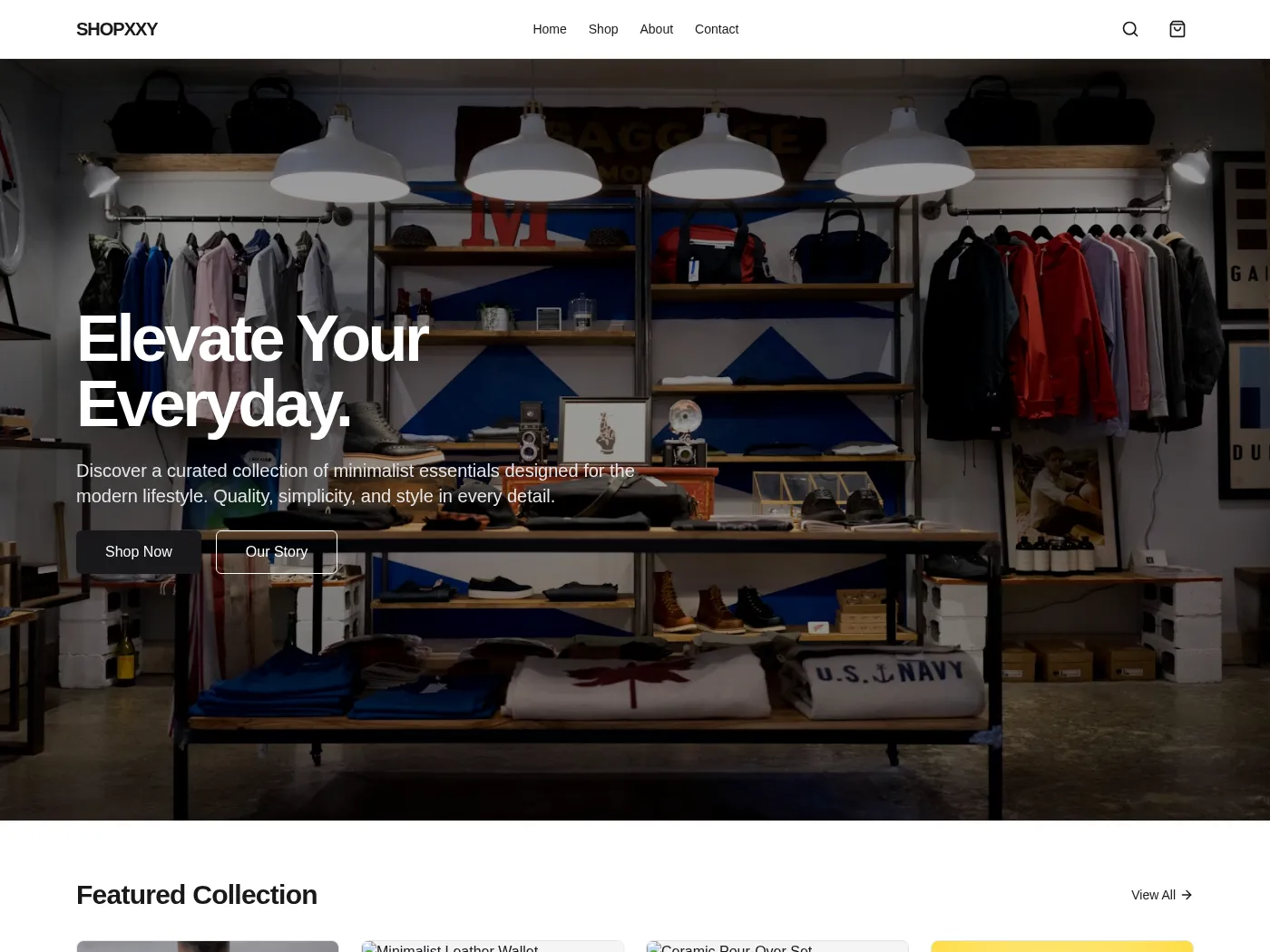 Shopxxy Minimal E-Commerce