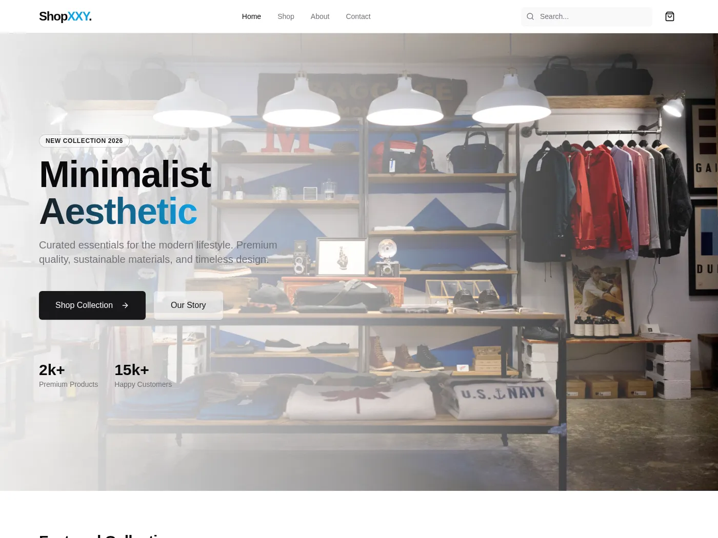 ShopXXY E-Commerce Site