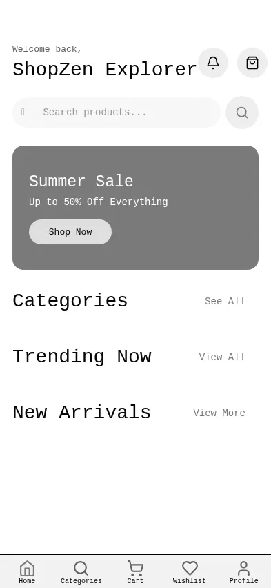 ShopZen Mobile UI Kit