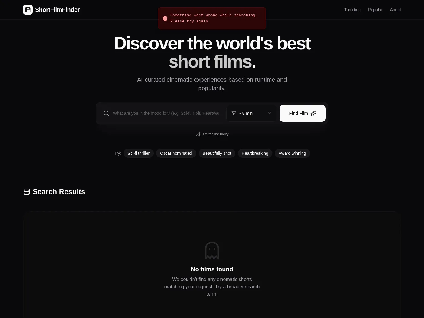Short Film Finder
