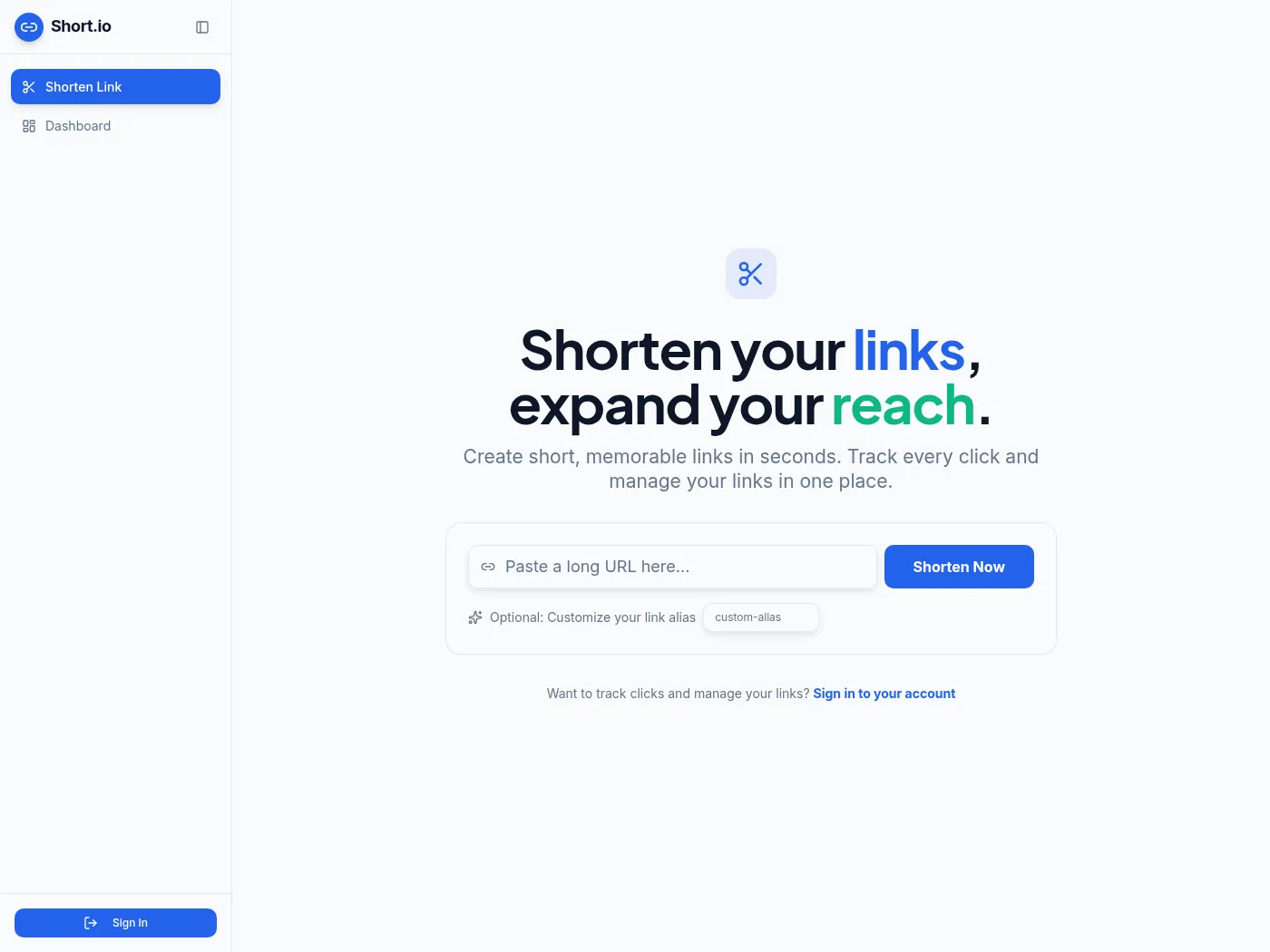 Short.io Link App