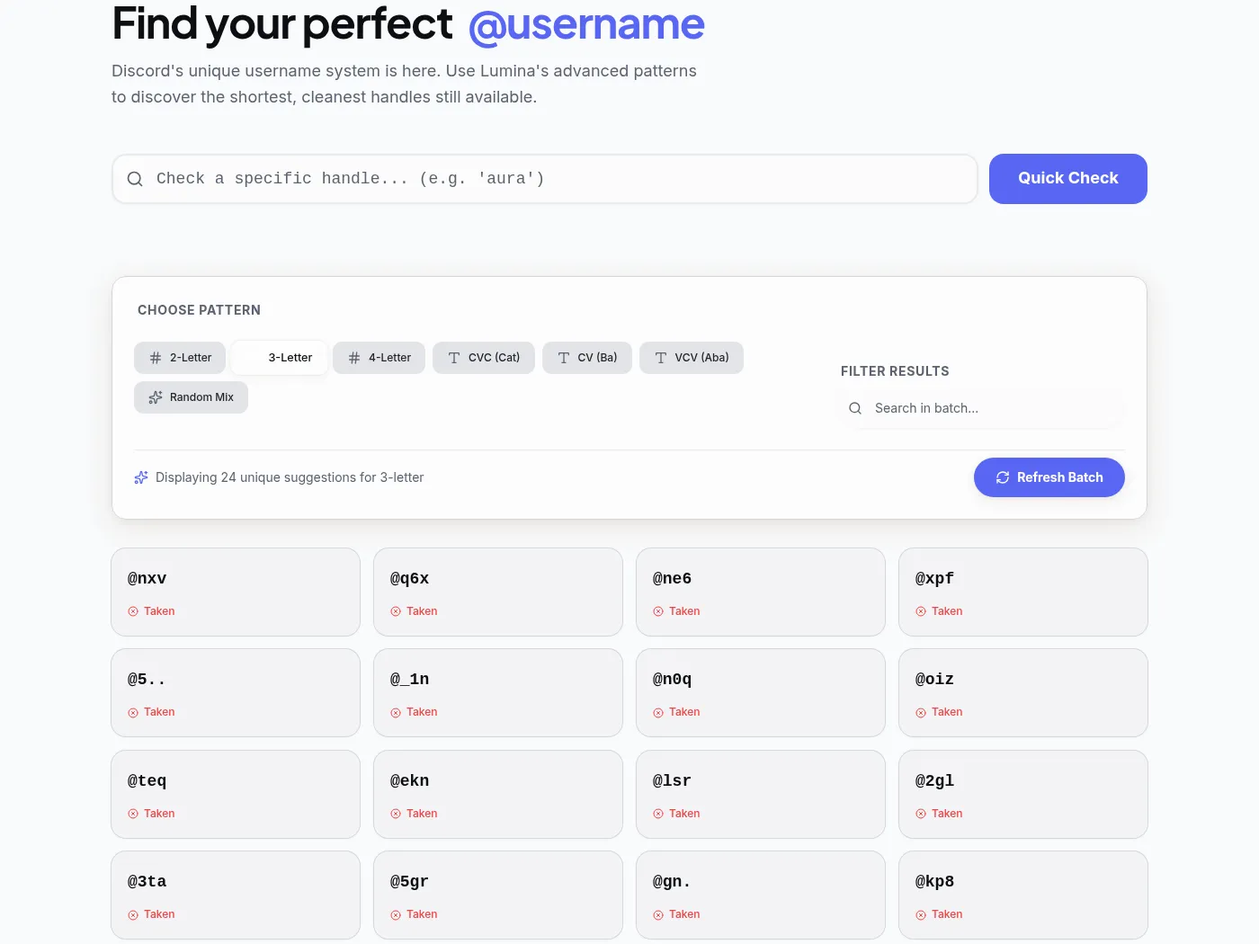 Shortest Discord Username Finder